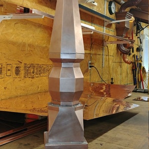 Copper Roof Finial Spire – Garden Accent | Handcrafted 16oz | Custom ...