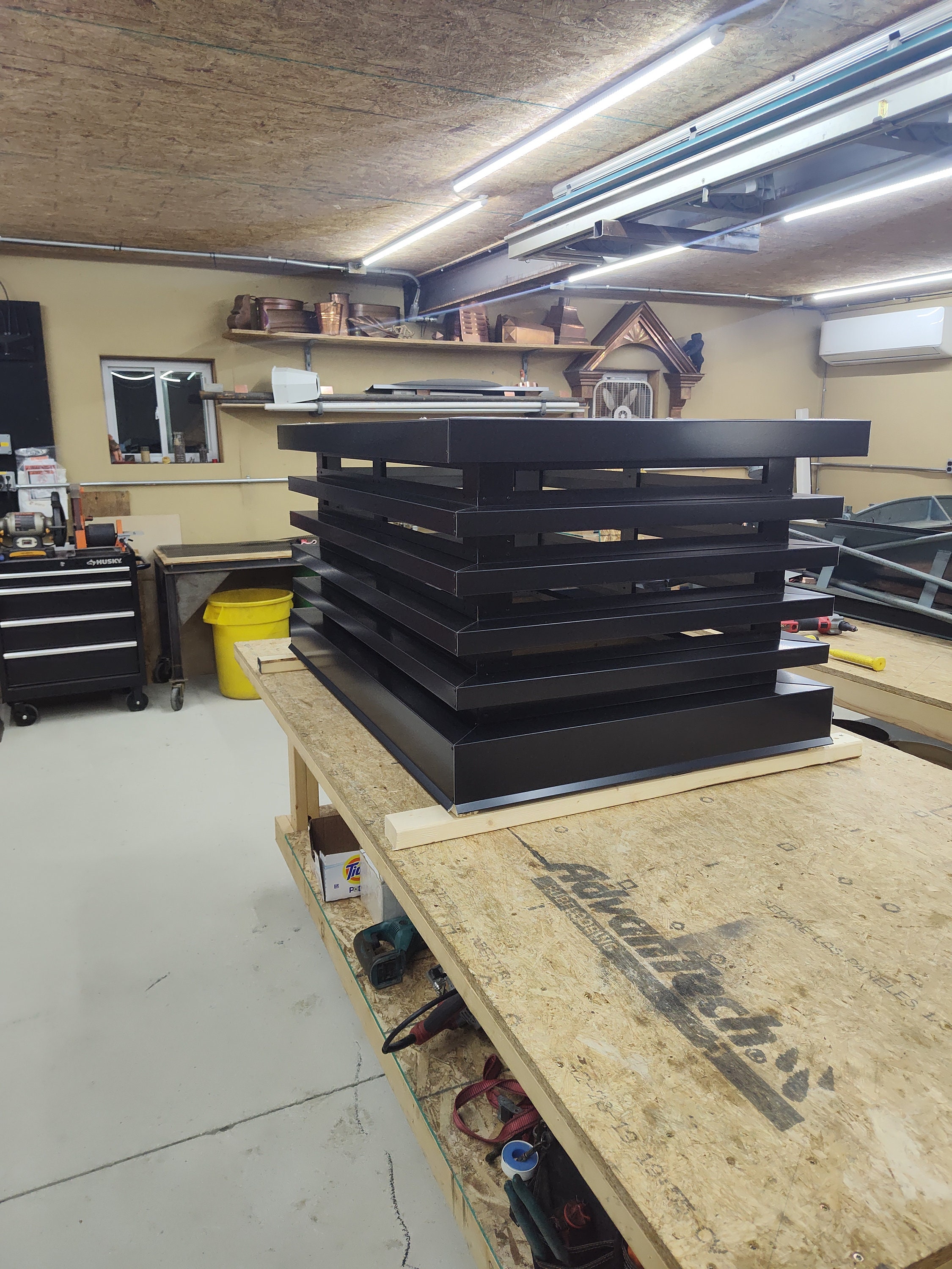 Chimney Cap , Modern, Painted Kynar Finish, Copper, Aluminum or Steel ...