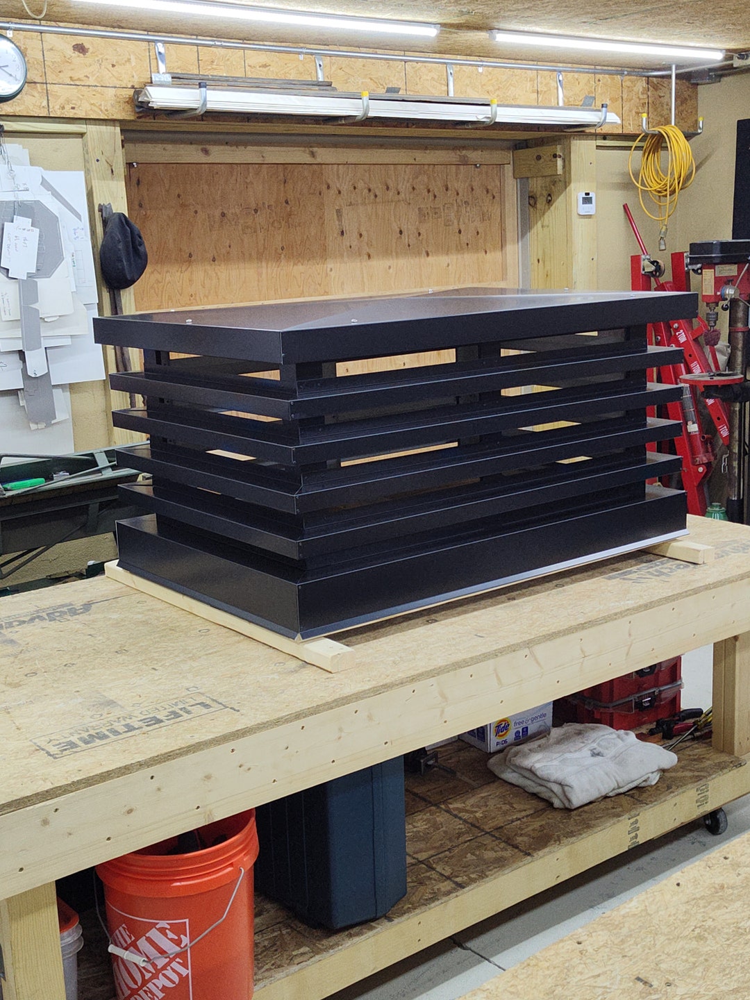 Chimney Cap , Modern, Painted Kynar Finish, Copper, Aluminum or Steel ...