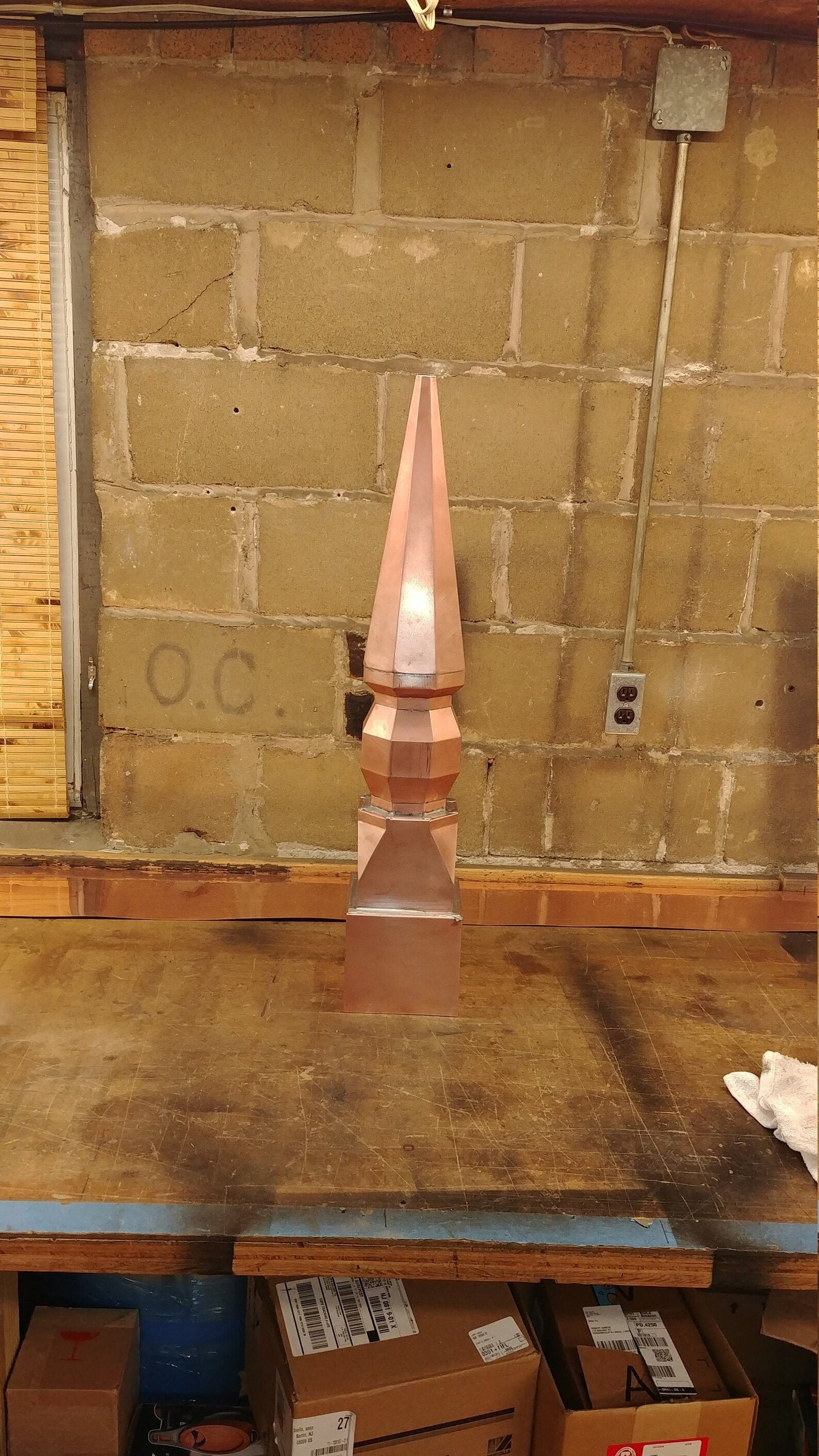 Copper Roof Finial * Copper Roof Spire * Garden Spire * Roof Finial ...