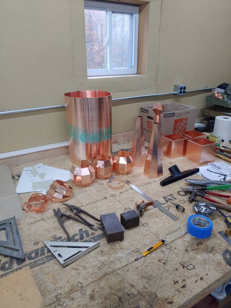 Copper Roof Finial Spire – Garden Accent | Handcrafted 16oz | Custom ...