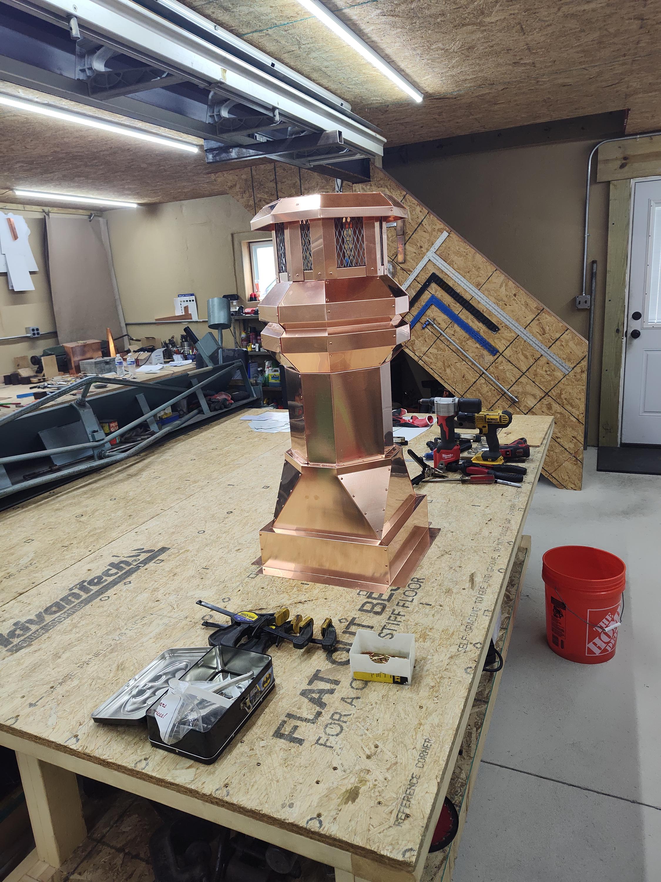 Copper Chimney Cap Fireplace Flue - Etsy