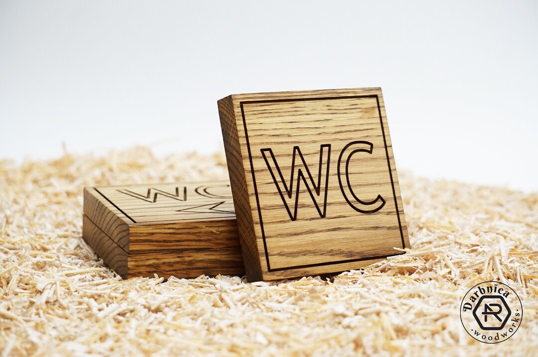 Oak Tree Restroom Signs WC - Etsy