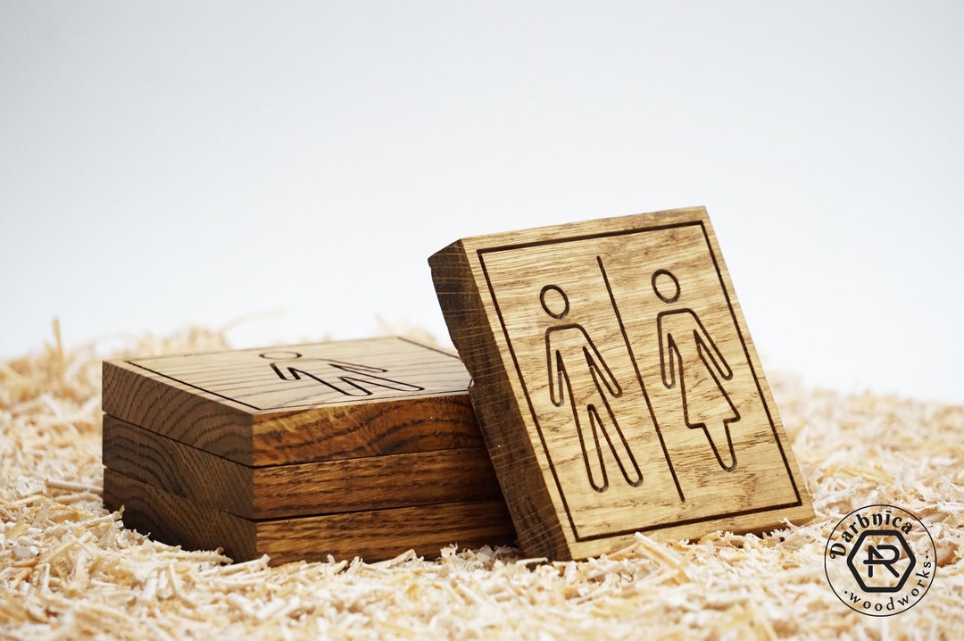 Oak Tree Restroom Signs HUMANS, Set of 3 - Etsy