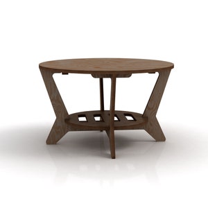 Round Coffee Table With Shelves,file for CNC Router - Etsy