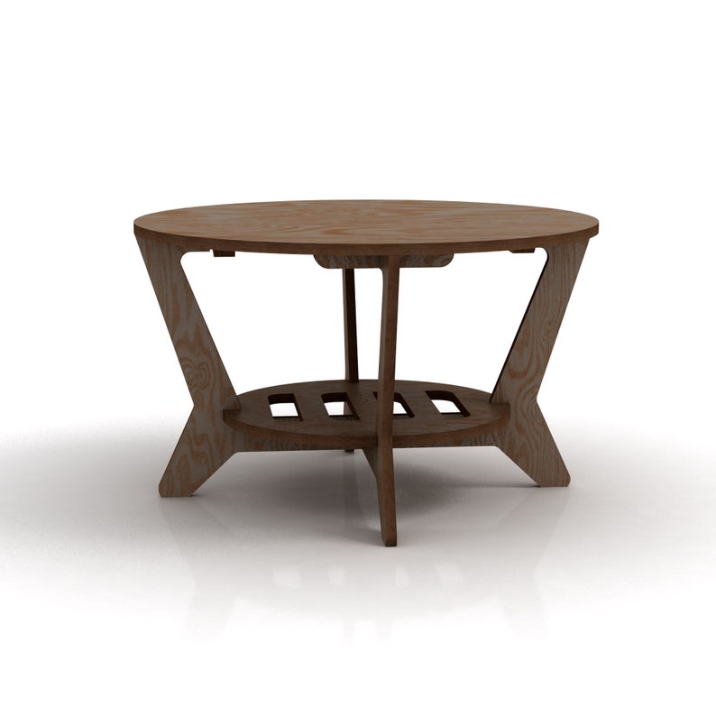 Round Coffee Table With Shelves,file for CNC Router - Etsy