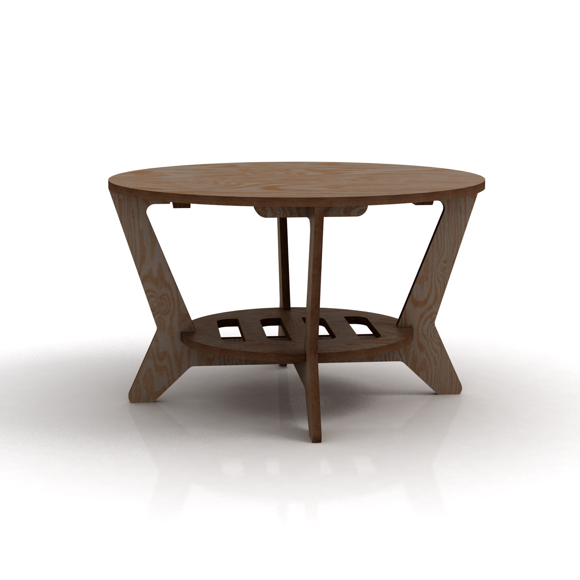 Round Coffee Table With Shelves,file for CNC Router - Etsy