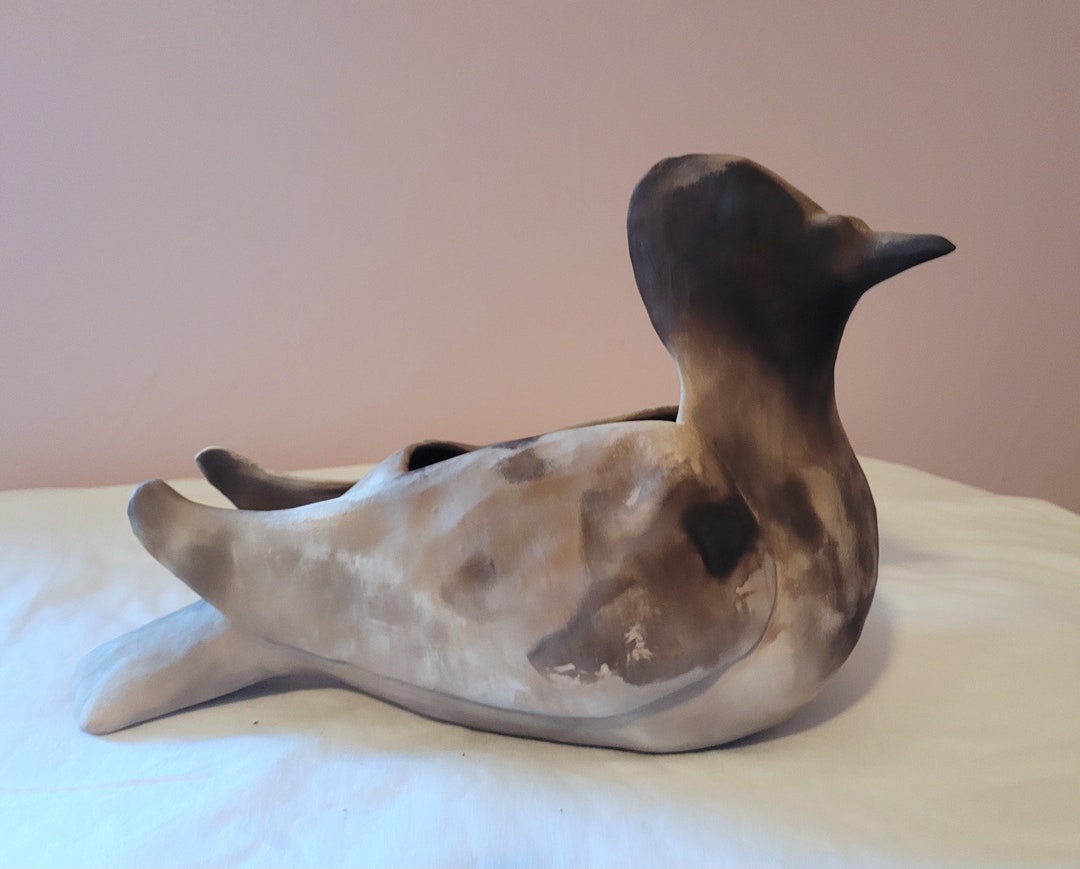 Ceramic Pigeon Planter Sculpture Slipcast Porcelain Handmade: Salt - Etsy