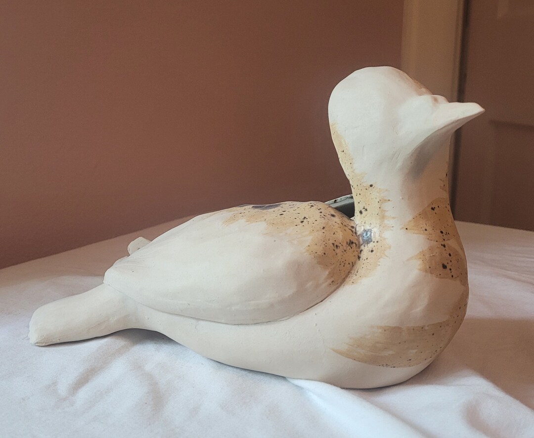 Ceramic Pigeon Planter Sculpture Slipcast Porcelain Handmade: Livia - Etsy