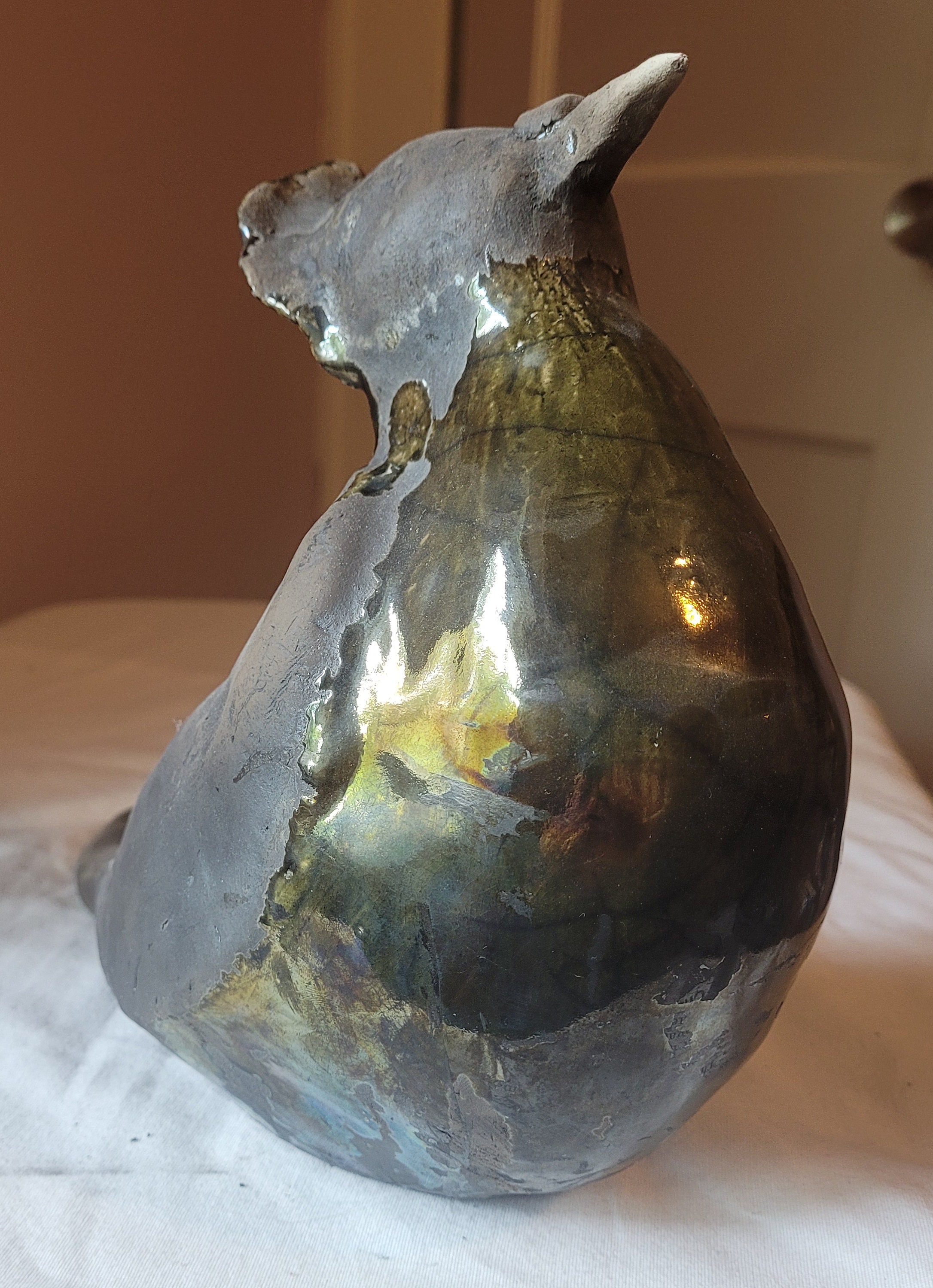 Ceramic Pigeon Sculpture Handbuilt Raku: Davie - Etsy