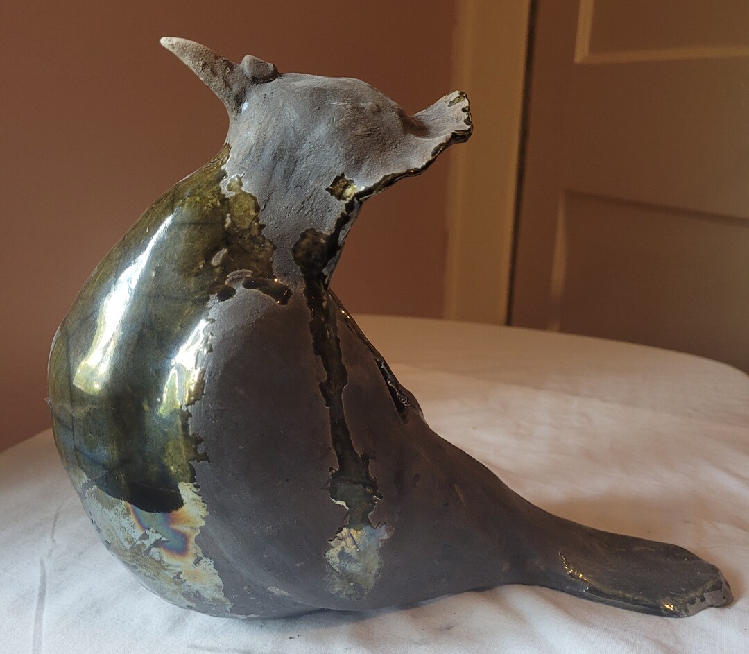 Ceramic Pigeon Sculpture Handbuilt Raku: Davie - Etsy