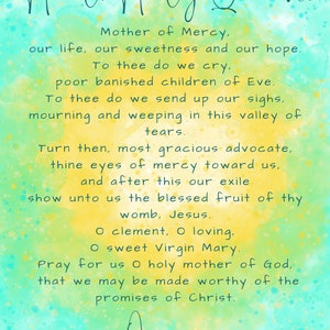 Printable Catholic Prayer Posters PDF- Watercolor Sunburst Theme ...