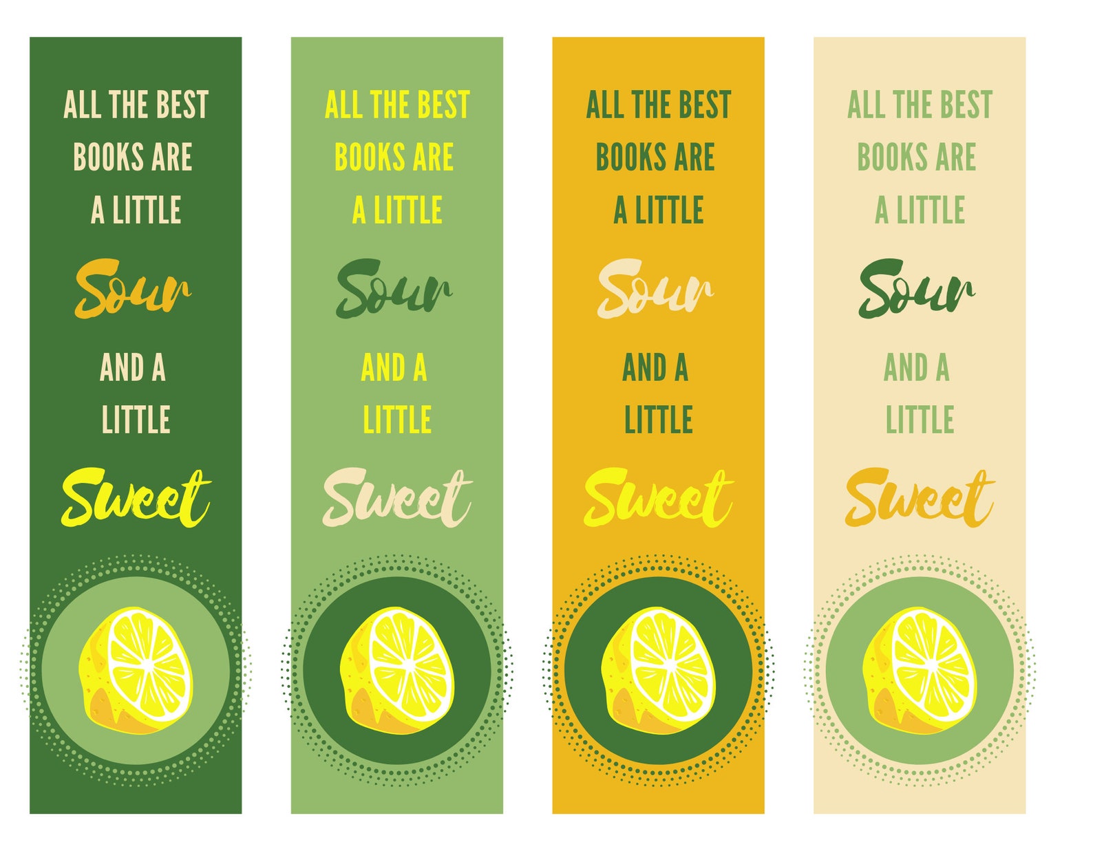 Printable Lemon Bookmarks - Lemon/ Printable/ Bookmark/ Spring/ Citrus ...
