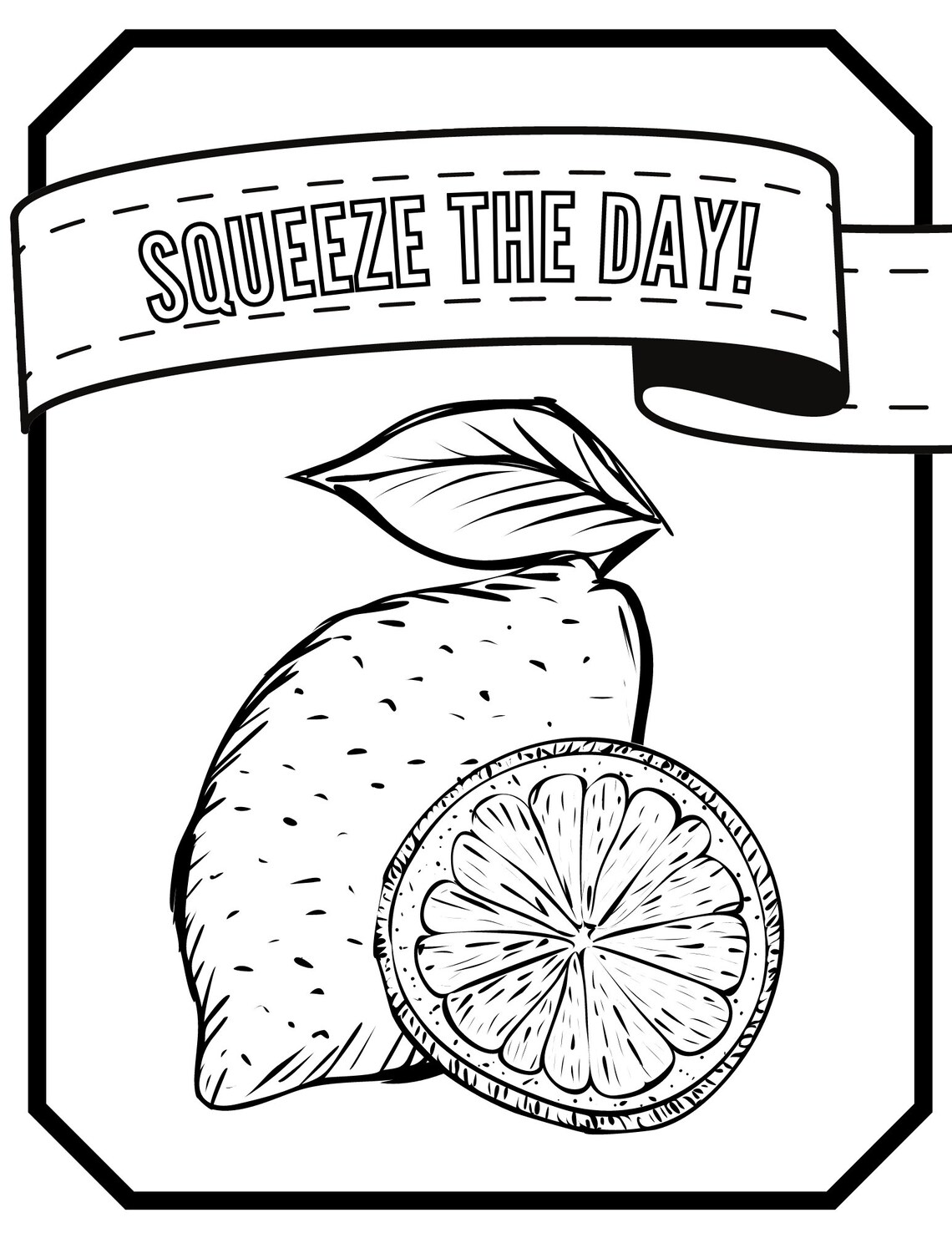 Printable Lemon Coloring Pages- Lemon Coloring/ Adult Coloring Pages ...