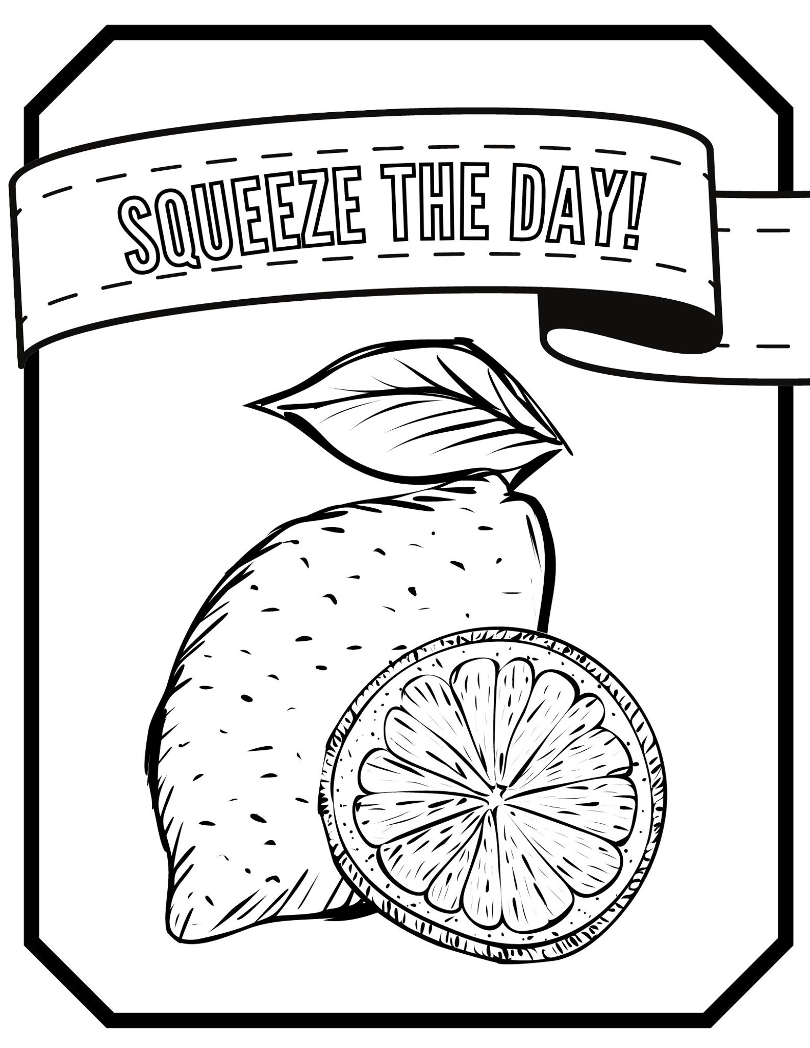 Printable Lemon Coloring Pages- Lemon Coloring/ Adult Coloring Pages ...