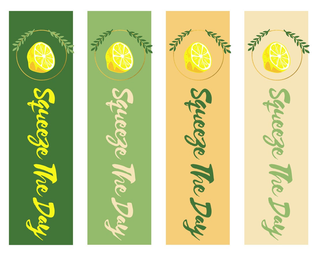 Lemon Bookmarks – Citrus Spring Reading, Party Favors (printable) - Etsy