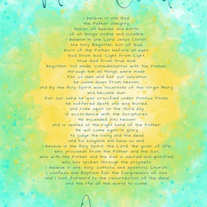 Printable Catholic Prayer Posters PDF- Watercolor Sunburst Theme ...