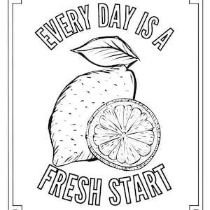 Printable Lemon Coloring Pages- Lemon Coloring/ Adult Coloring Pages ...
