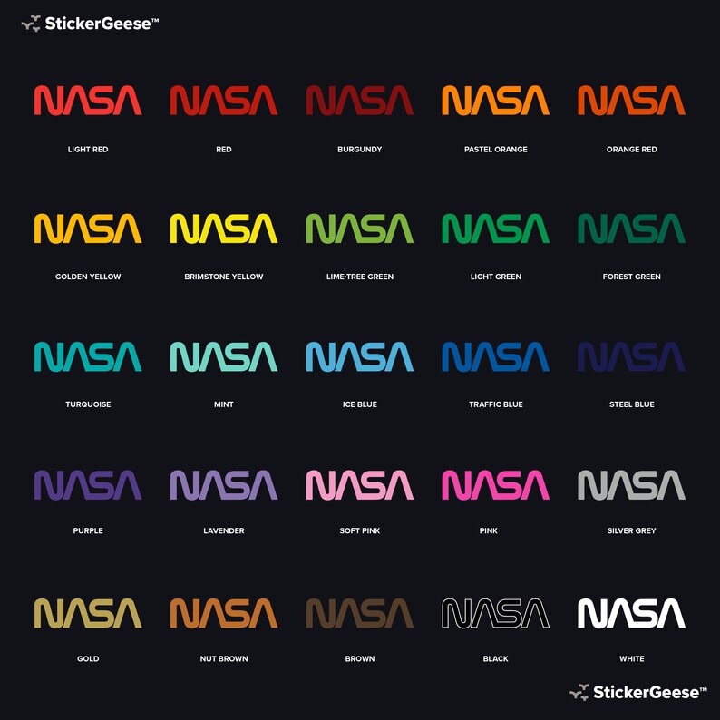 NASA Space Logo Vinyl Sticker Decals - Etsy