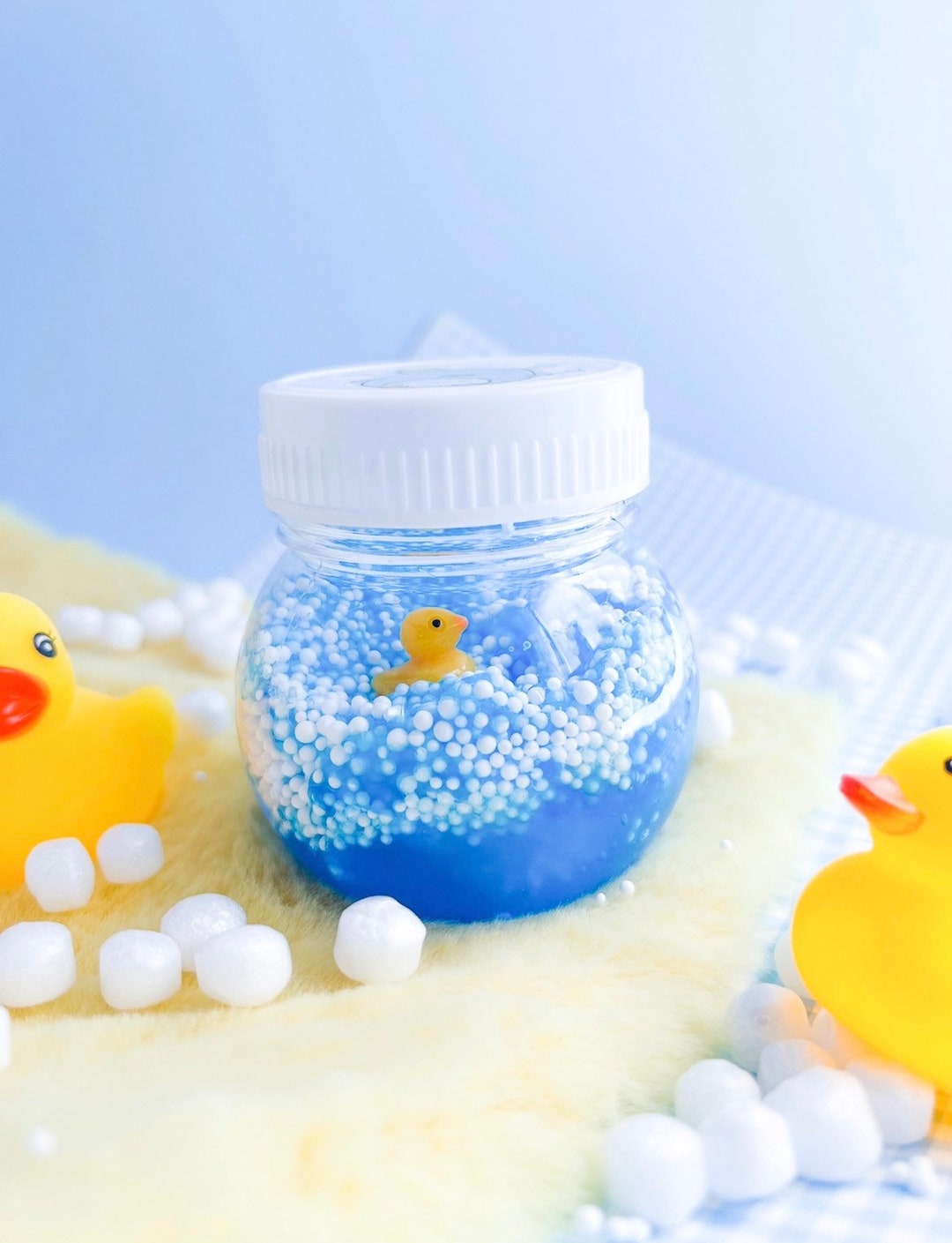 Bubble Bath Slime- Relaxing Ducky Slime - Etsy