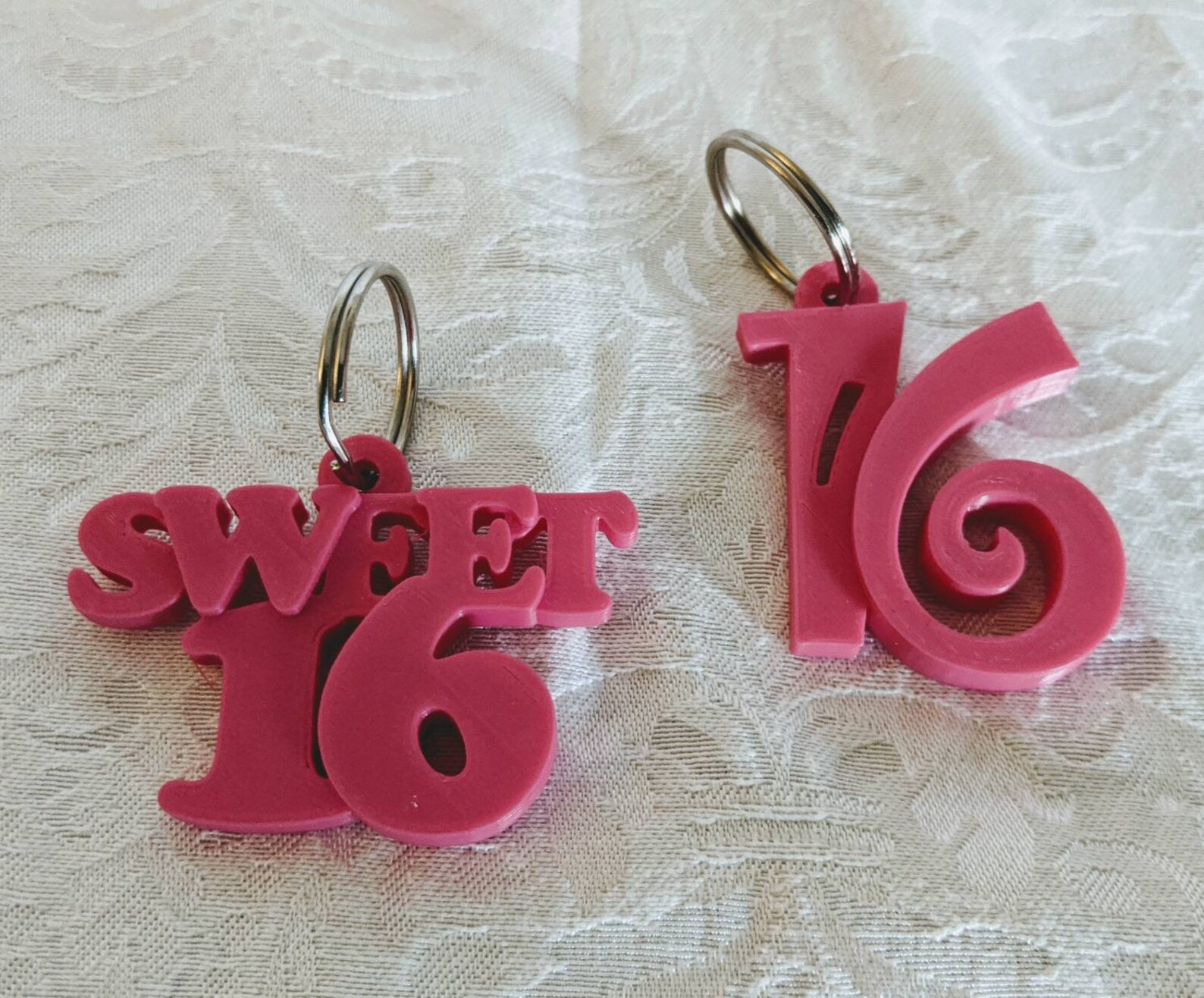 Sweet 16 Keychain, 3D Printed to Your Custom Specifications! Sweet 16 ...