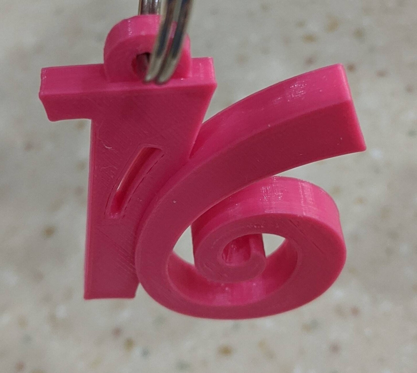 Sweet 16 Keychain, 3D Printed to Your Custom Specifications! Sweet 16 ...