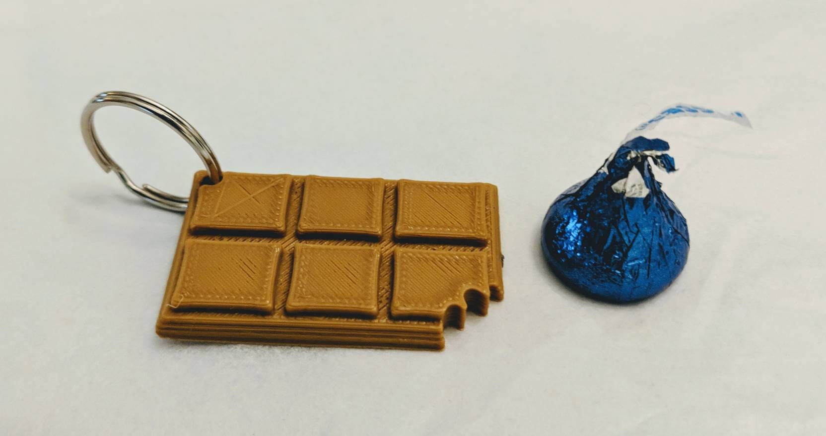 3D Printed Chocolate Bar Keychain, Ornament, Zipper Pull, Backpack Tag ...