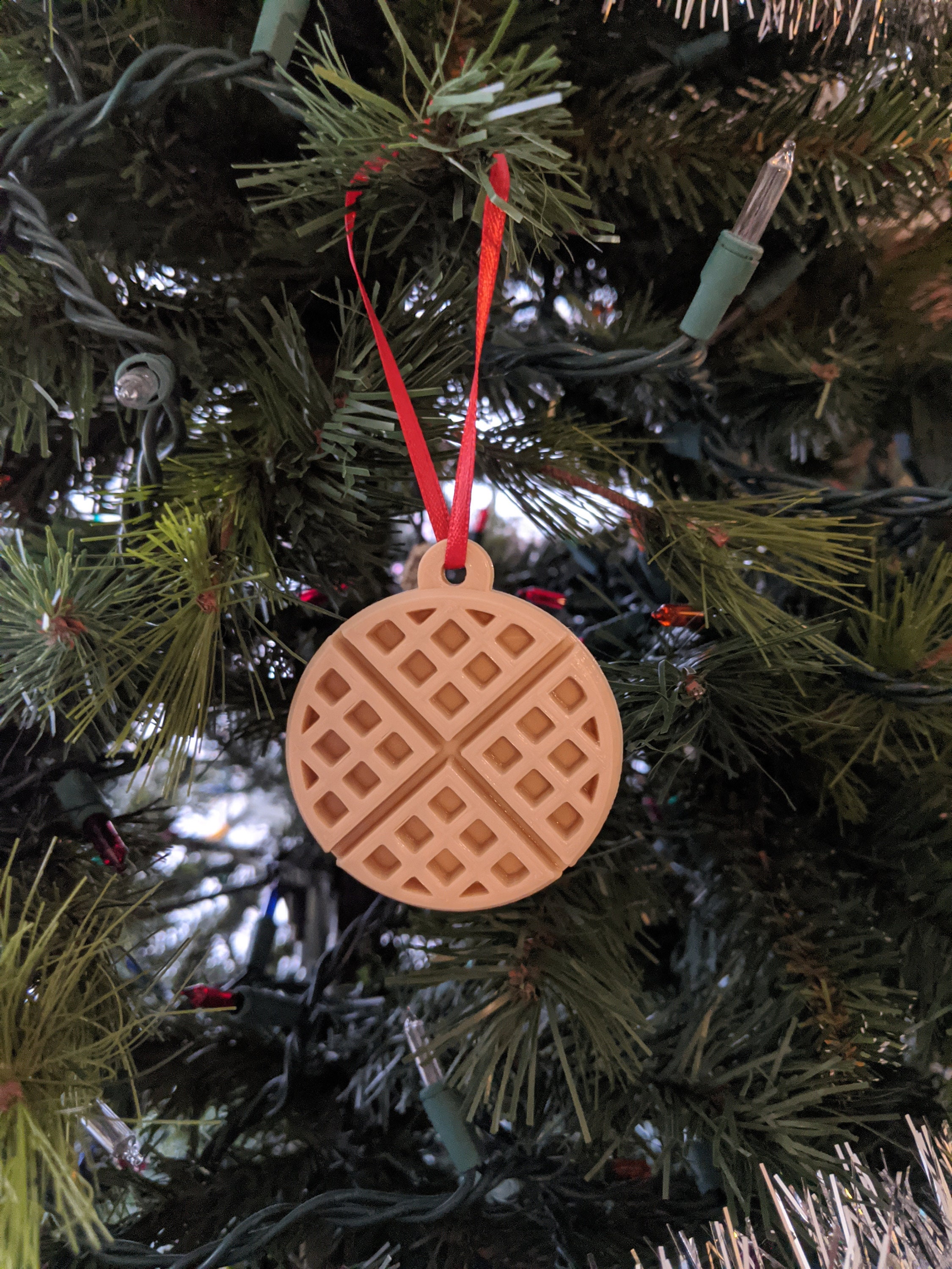 3D Printed Waffle Ornament Waffle Ornament Breakfast | Etsy