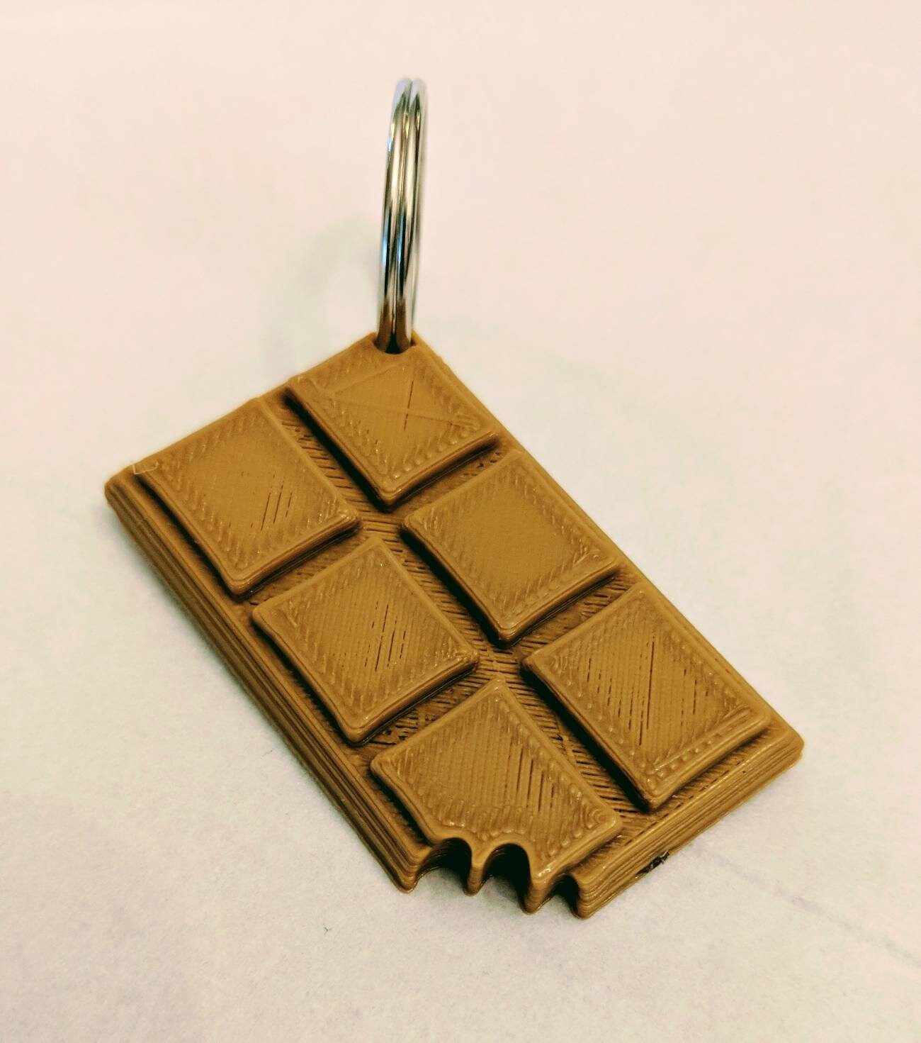 3D Printed Chocolate Bar Keychain, Ornament, Zipper Pull, Backpack Tag ...