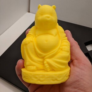 Yellow Winnie the Pooh Inspired Buddha, Winnie the Pooh Bear, Disney ...