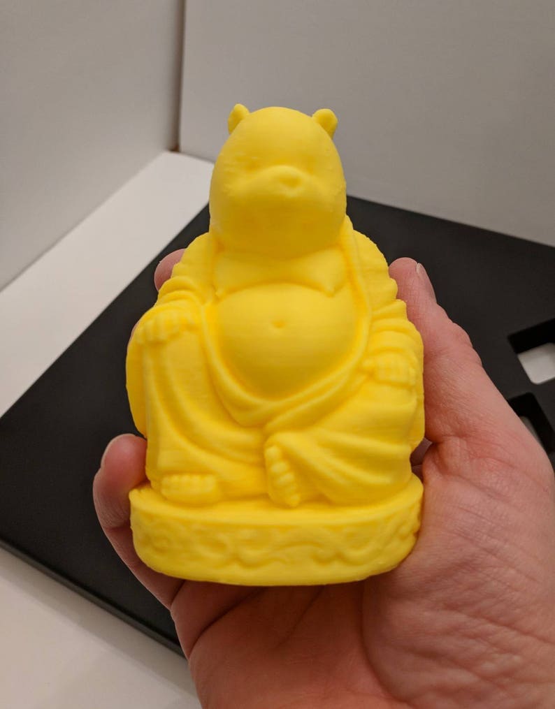Yellow Winnie the Pooh Inspired Buddha, Winnie the Pooh Bear, Disney ...