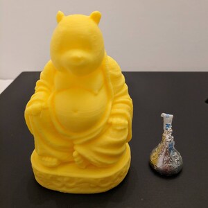 Yellow Winnie the Pooh Inspired Buddha, Winnie the Pooh Bear, Disney ...