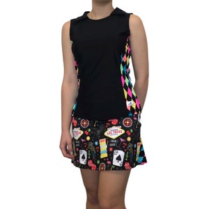Vegas and Neon Diamond Athletic Golf Outfit- Athletic Collared Shirt ...