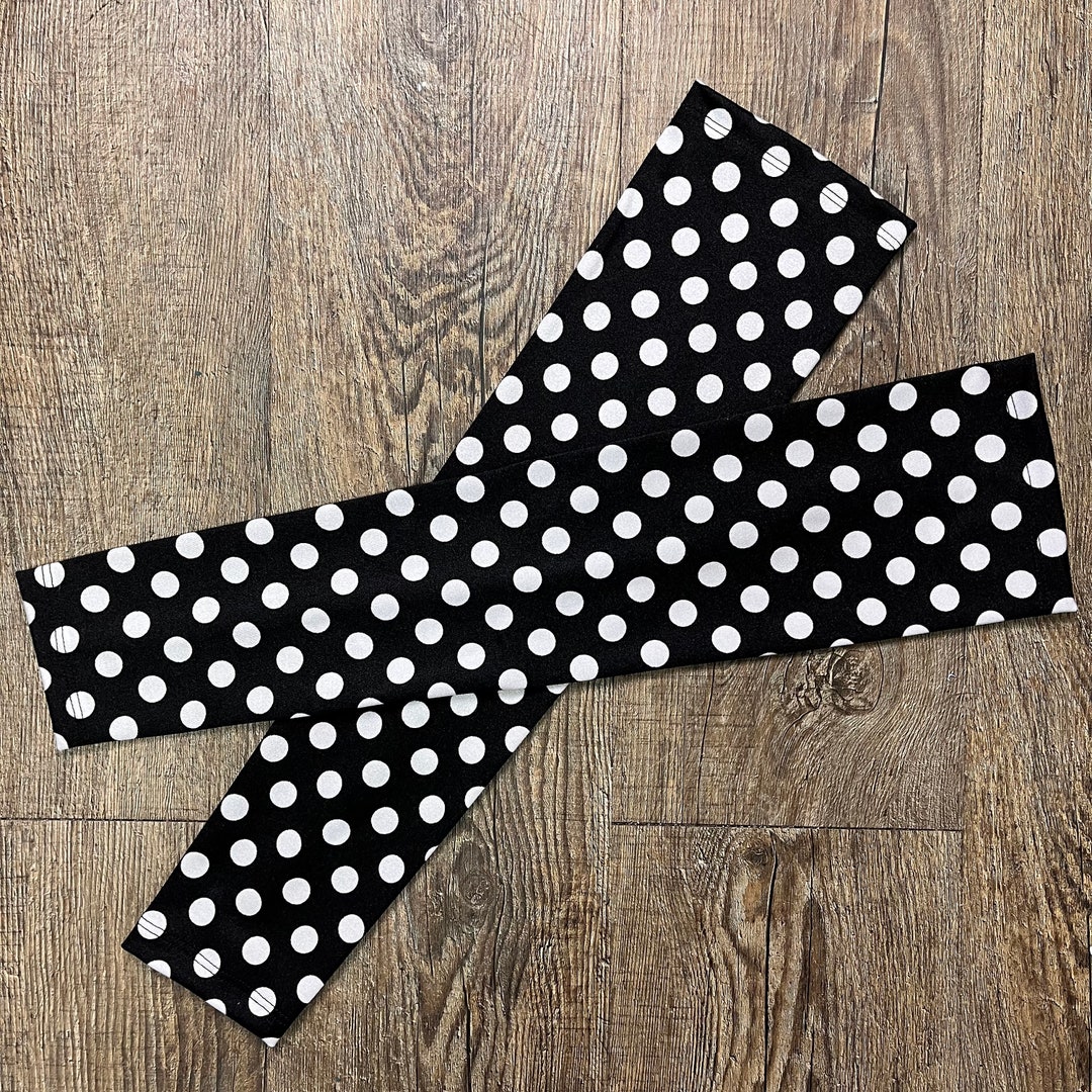 Compression Arm Sleeves in Black/white Polka Dot Print Spandex ...