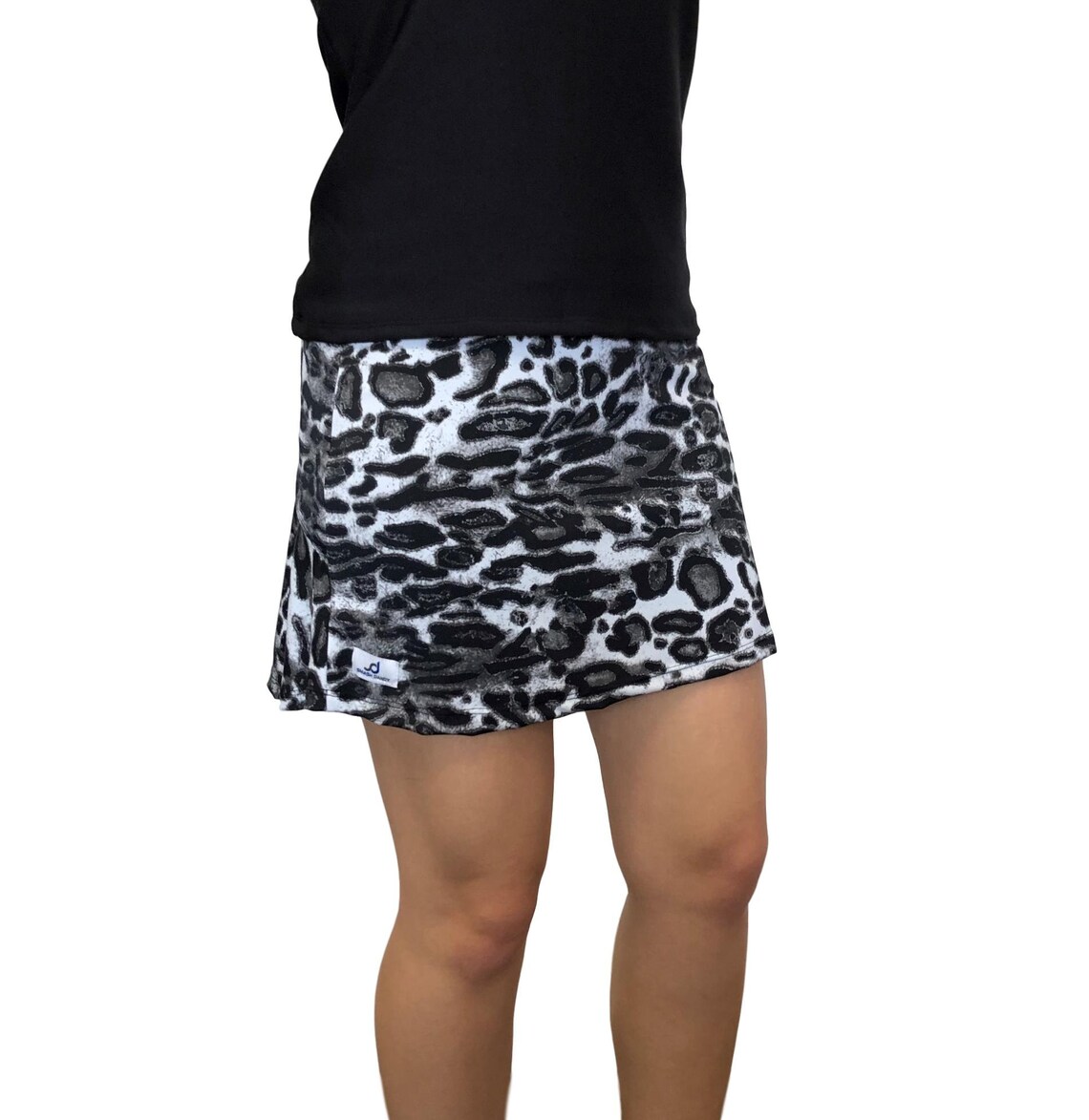 Black and White Leopard Print Athletic Slim Golf Skort W/ - Etsy