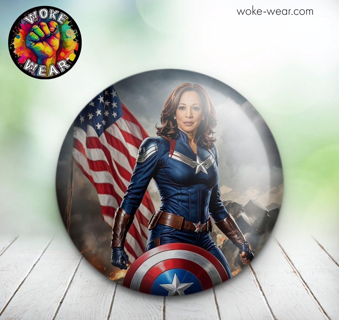 Superhero Inspired Kamala Pin, Democratic, Presidential, Nominee, POTUS ...