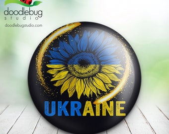Sunflower Pin Button - Etsy