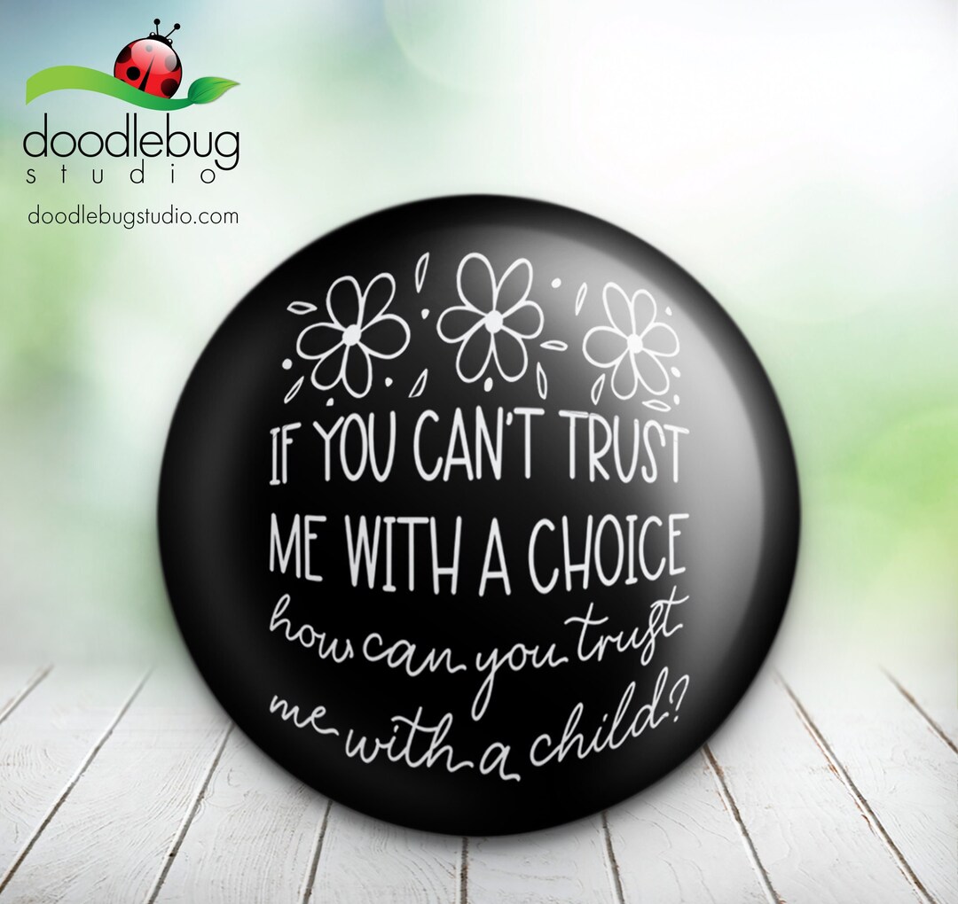 Trust Women Black Background - Button Pin - Etsy