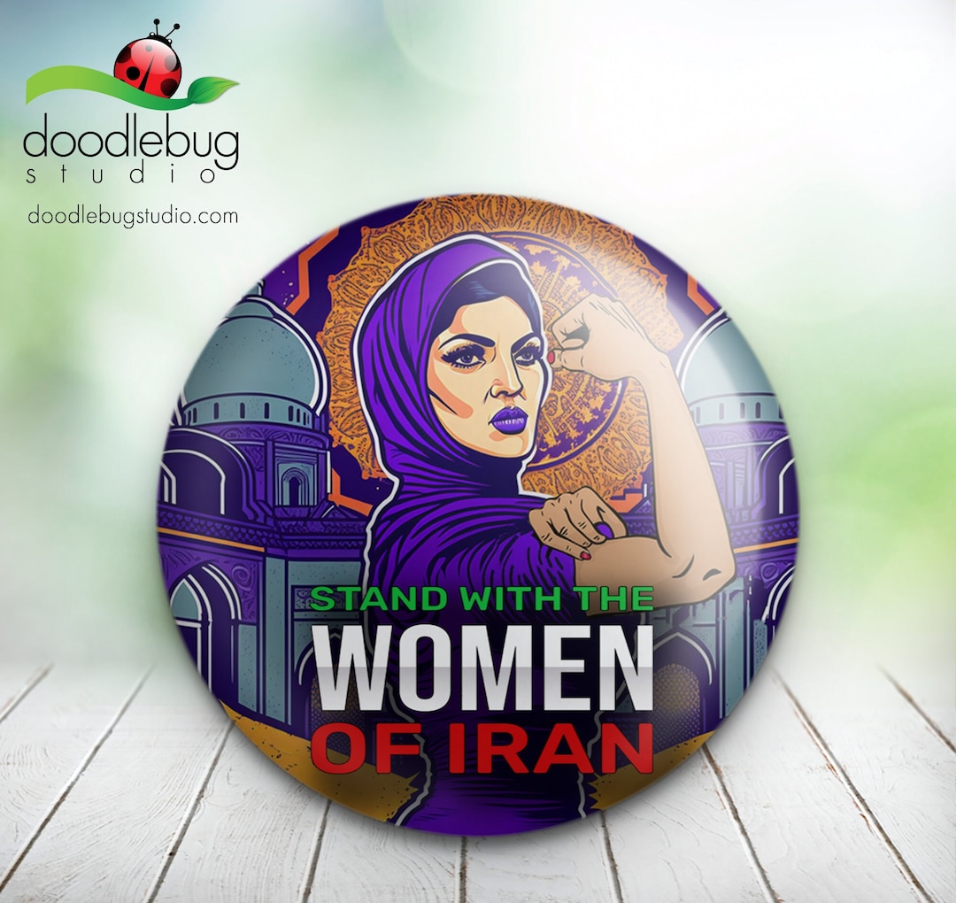 Stand With Iranian Women Pin: Mahsa Amini, Women's Rights - Etsy