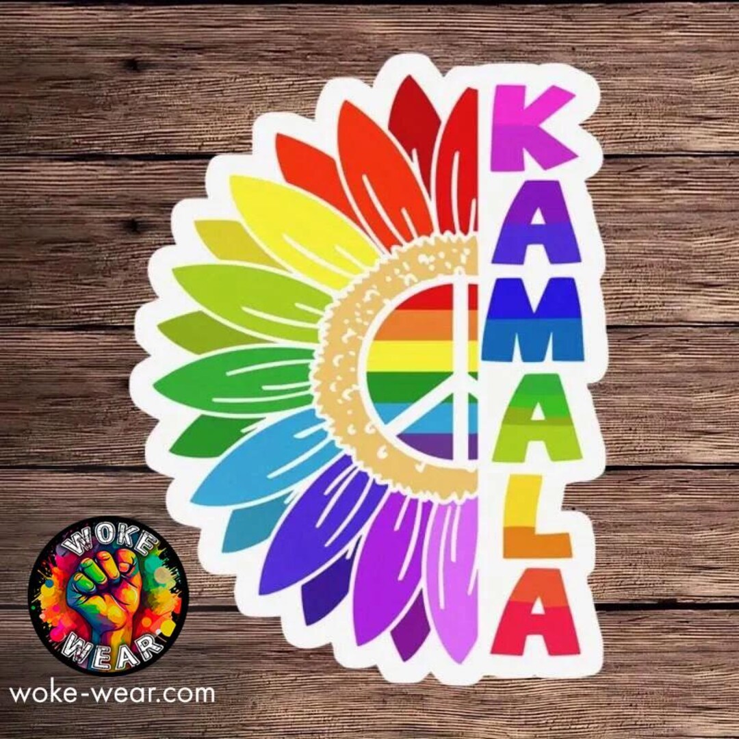 Kamala Sunflower Vinyl Sticker, Election, Democrat, Kamala, Campaign ...
