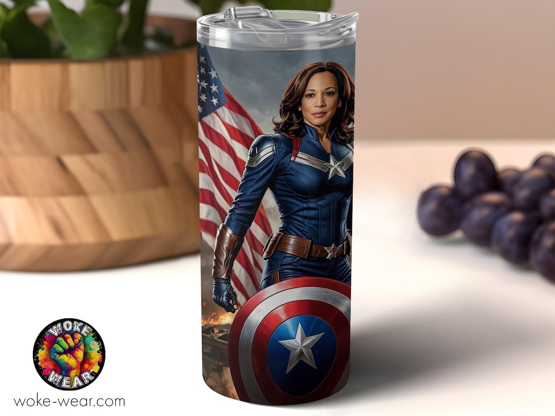 Superhero Inspired Kamala 20 Oz Straight Tumbler, Democratic ...