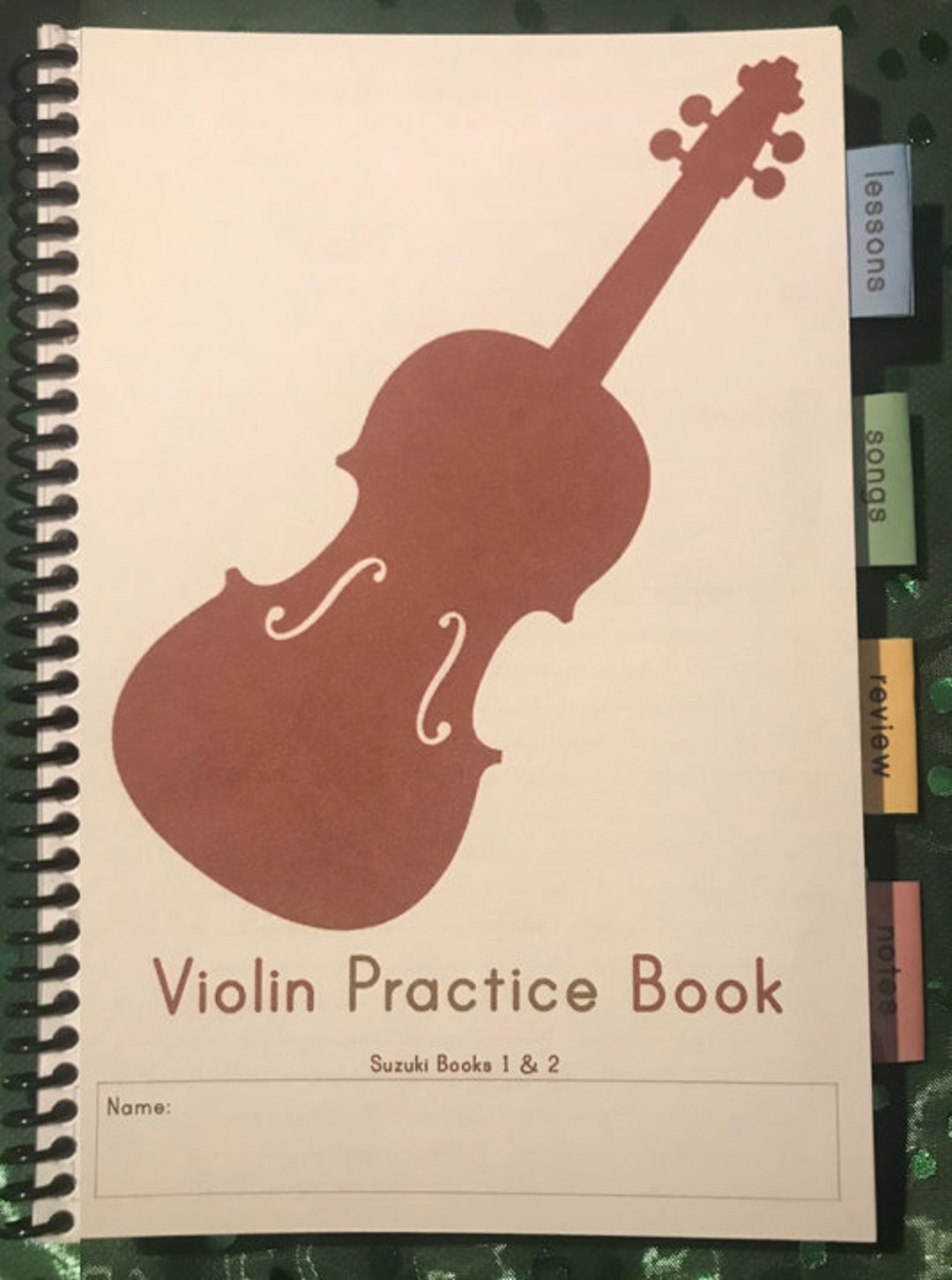 Violin Lesson Practice Book for Suzuki Violin Books 1 & 2 - PDF - Etsy