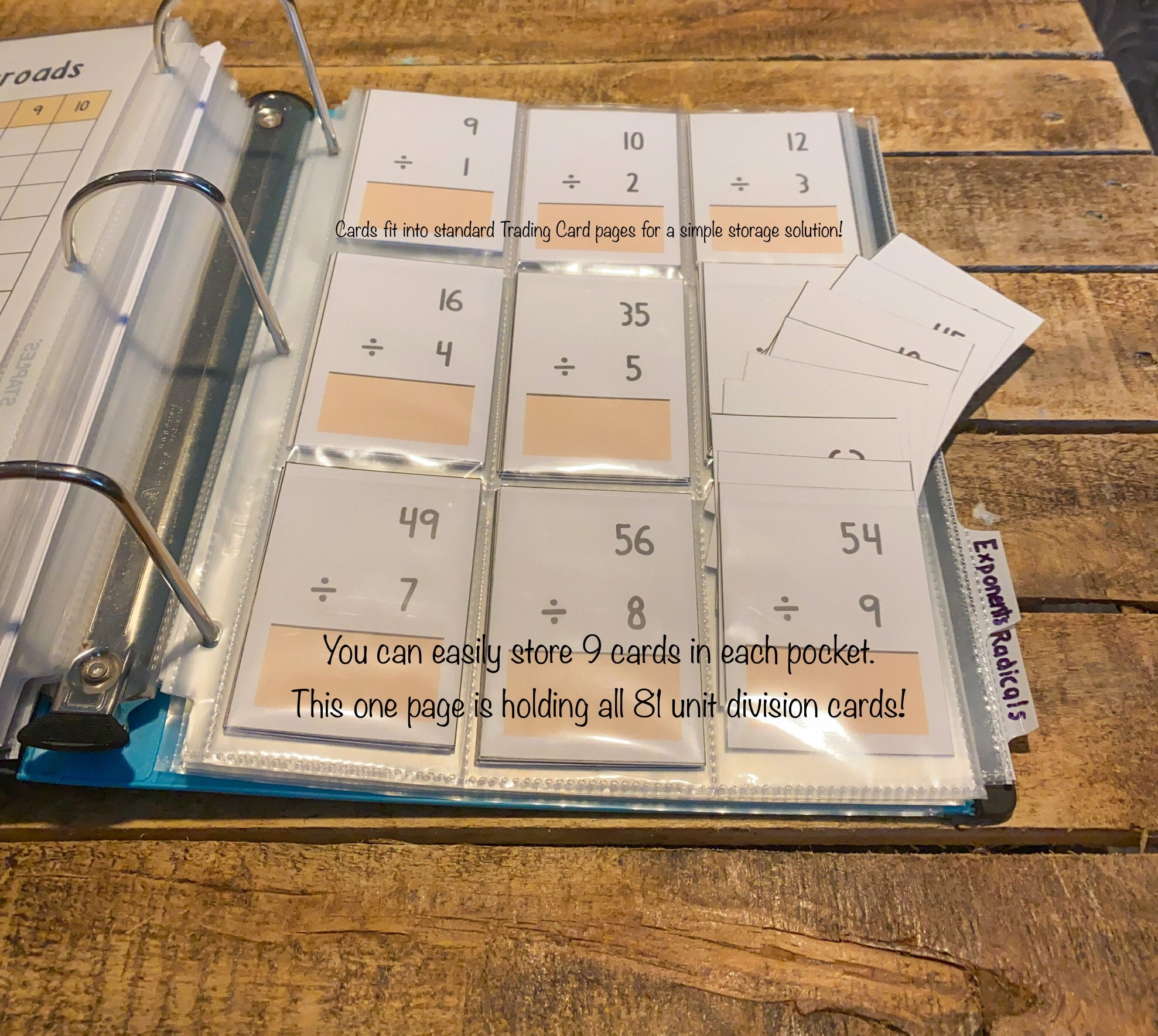 Unit Division Flash Cards (1 - 9) - Etsy