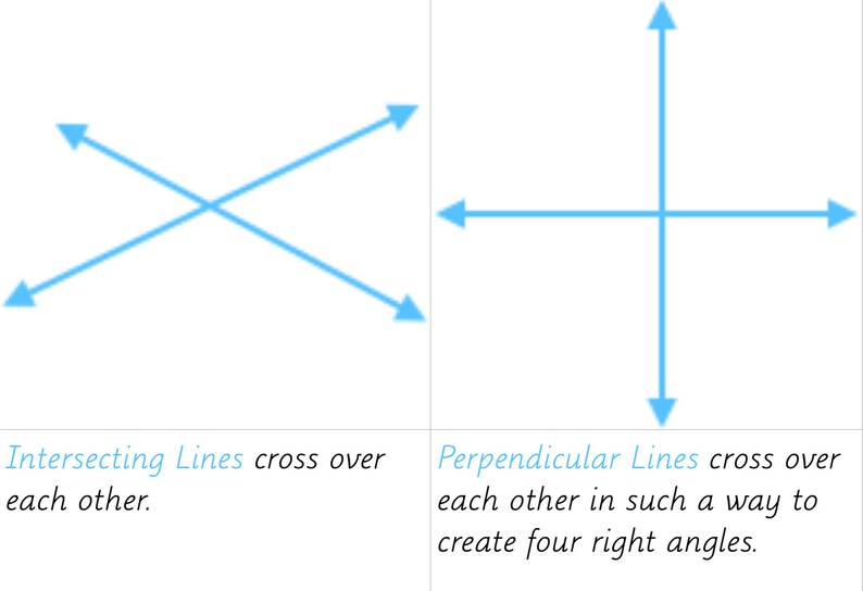 Elementary Line 3 Part Definition Cards - Etsy