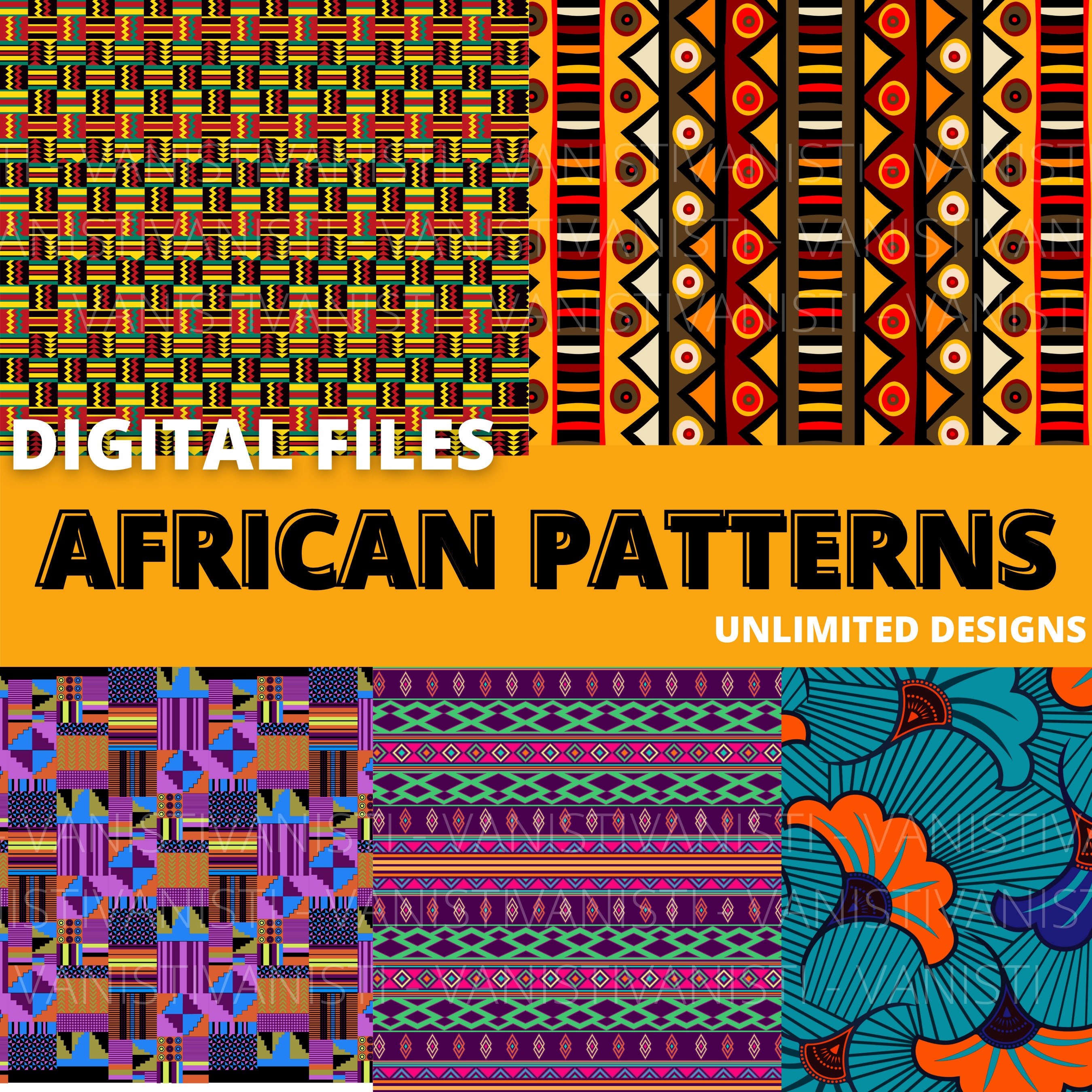 African Cloth Patterns Digital Seamless African Print Instant Download ...