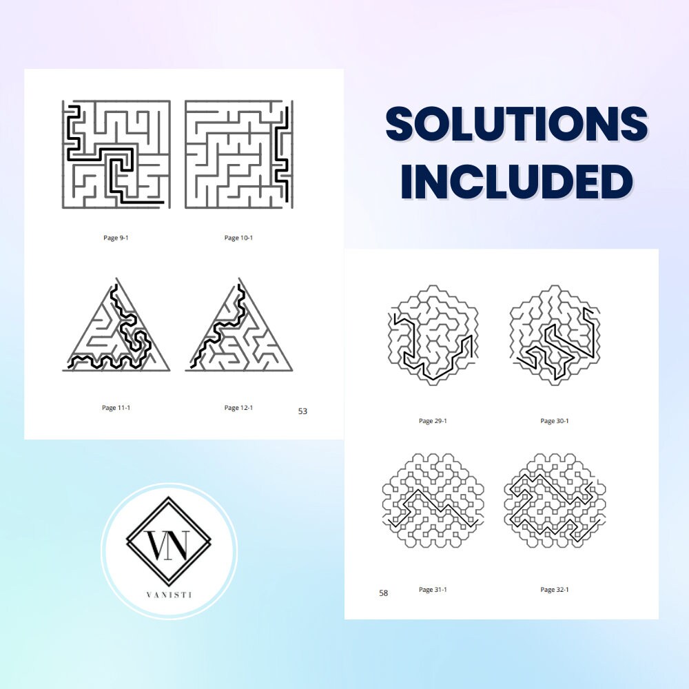 50 Labyrinthes Amusants Pour Enfants Puzzle Imprimable Facile à ...