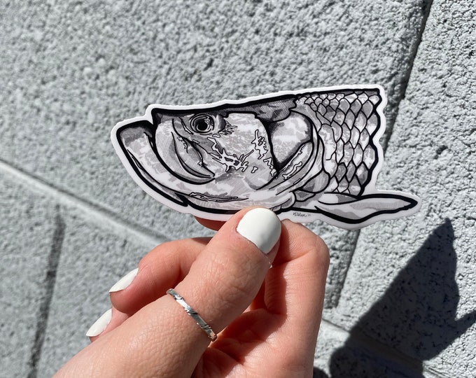 Tarpon Fishing Decal Fly Fishing Fish Sticker off the Grid John - Etsy