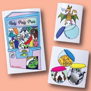 Roly Poly Pets Sticker Set - Etsy