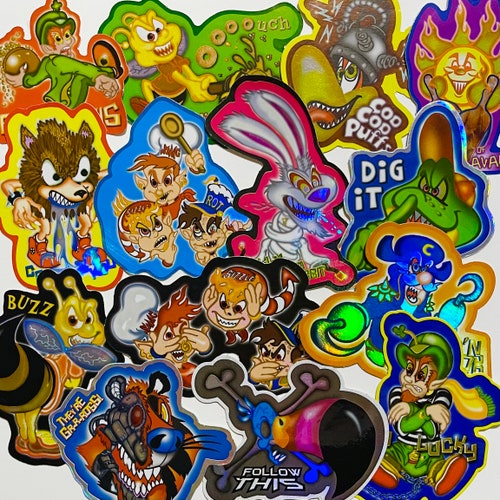 Early 2000s Cute Cartoon Critters Vending Machine Stickers - Etsy