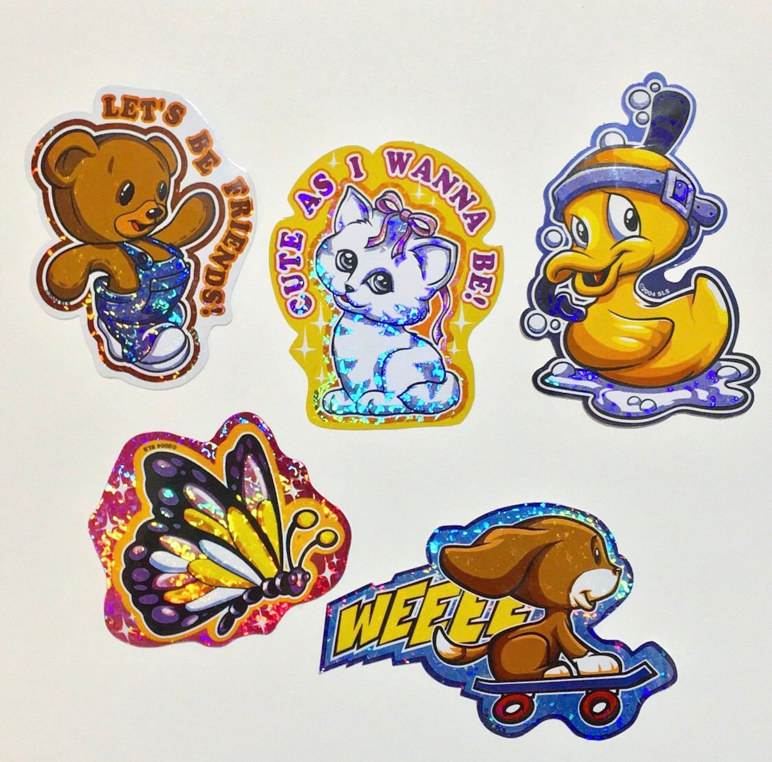 Early 2000s Cute Cartoon Critters Vending Machine Stickers - Etsy